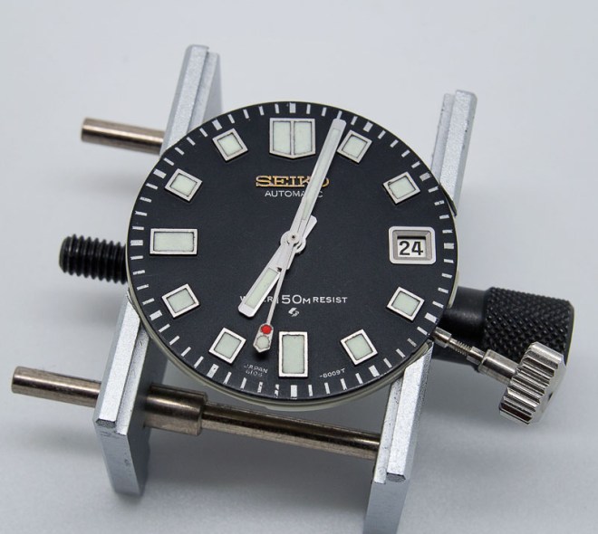 Reluming a Seiko 6105 dial and hands | Adventures in Amateur Watch Fettling